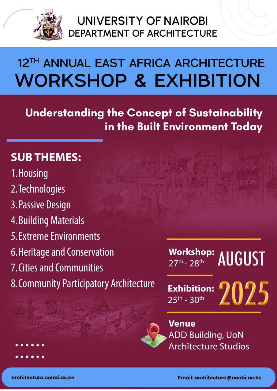 Department of Architecture hosts the 12th Annual East Africa Architecture Workshop | FACULTY OF ...